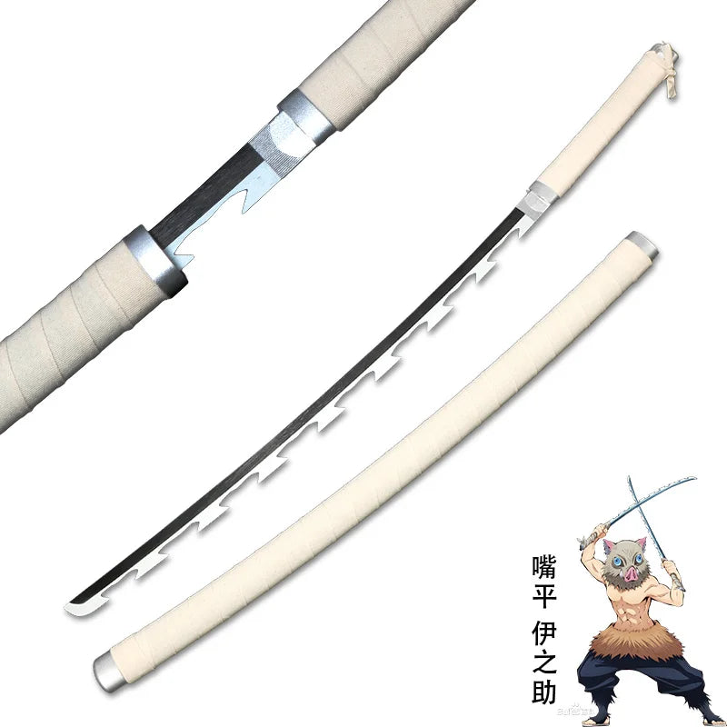 Inosuke Sword – 104cm Demon Slayer Katana Replica (Cream) – Anime Snacks